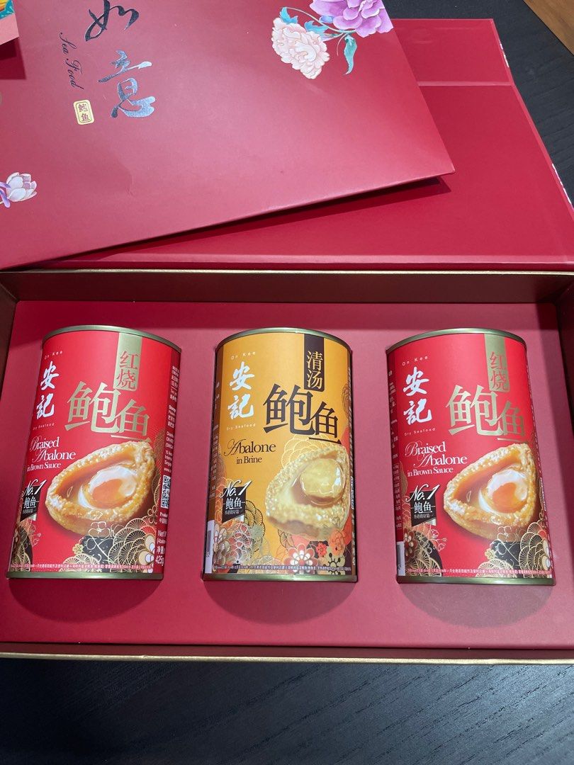 Abalone gift set 3 pcs, Food & Drinks, Gift Baskets & Hampers on Carousell