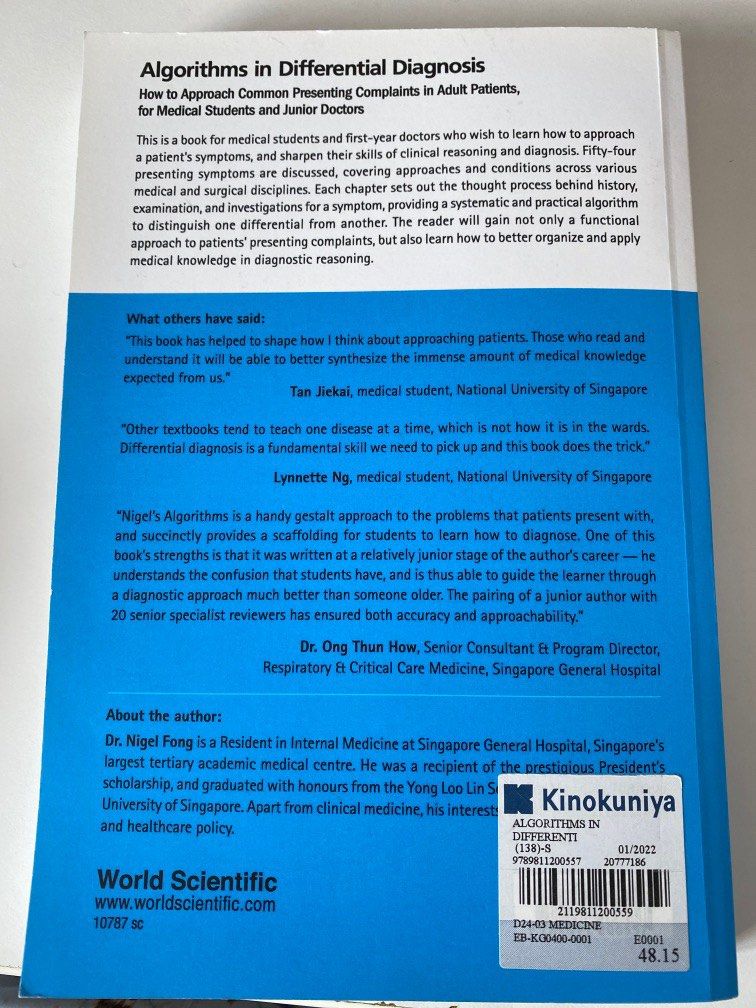 Algorithms in Differential Diagnosis by Dr Nigel Fong, Hobbies & Toys ...