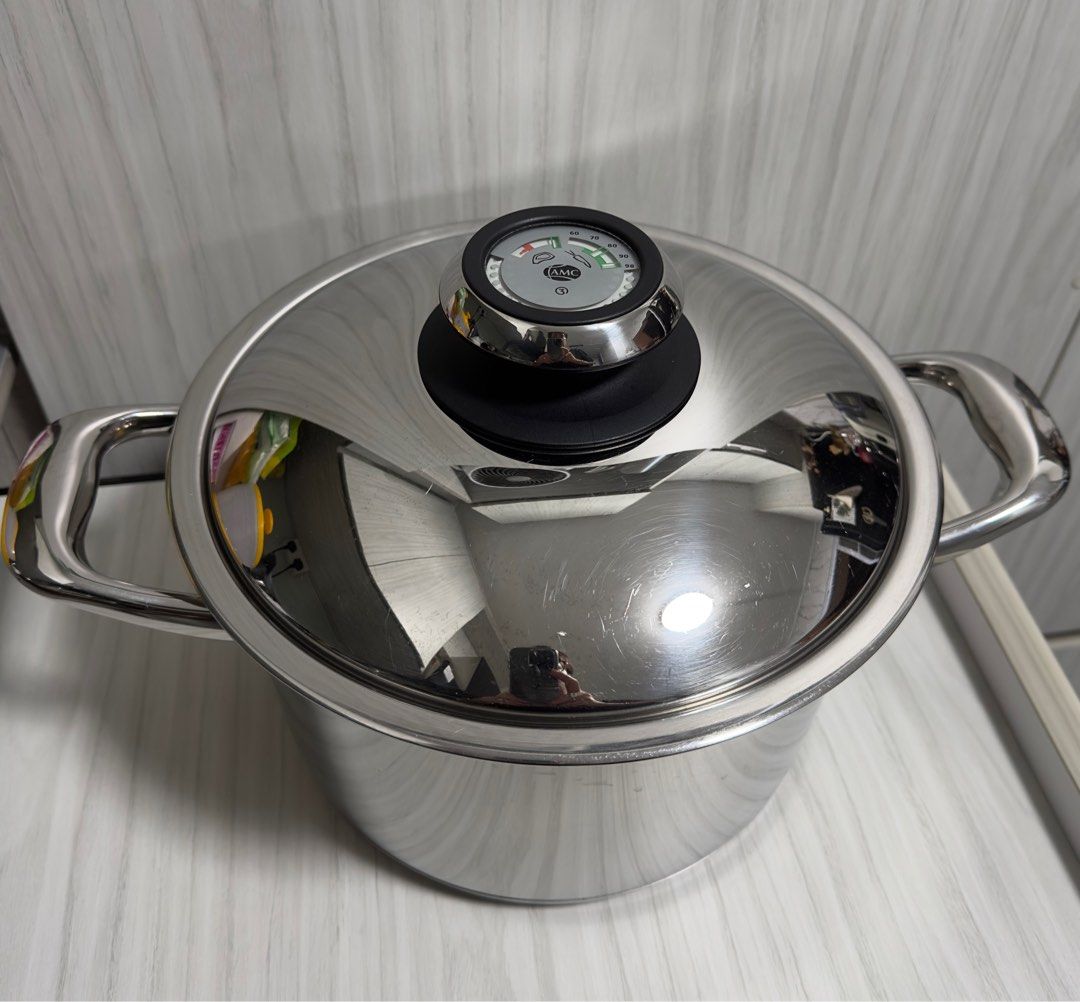 AMC 6.5L 24cm Stainless Steel Pot, TV & Home Appliances, Kitchen ...