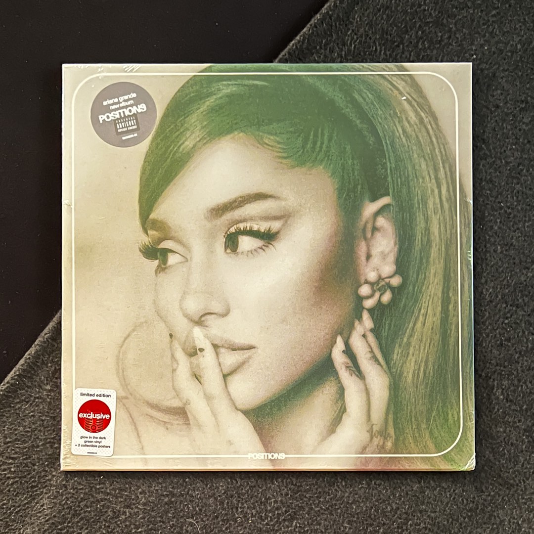 Ariana Grande - Positions Exclusive Limited Edtion Glow In The Dark Green Vinyl, Hobbies & Toys ...