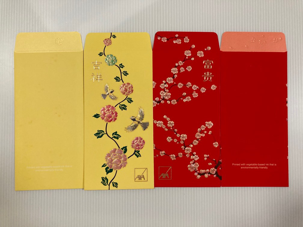 AXA Ang Pow / Red Packet - 1 pack 8 pcs, Hobbies & Toys, Stationery ...
