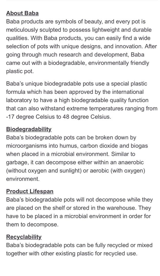 BABA Glossy Series Pot , Furniture & Home Living, Gardening, Pots ...