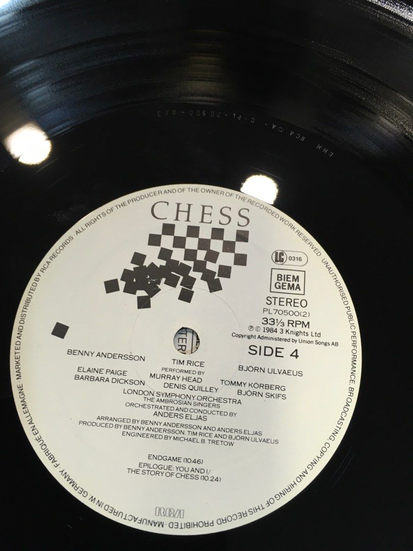 Benny Andersson - Chess lp, Hobbies & Toys, Music & Media, Vinyls on ...