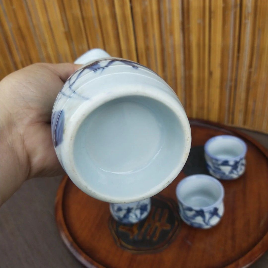 Blueware and Deformed Sake Set, Furniture & Home Living, Home Decor ...