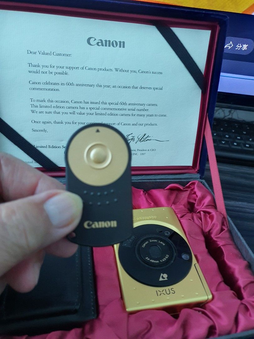 Canon Ixus limited edition in gold 60th anniversary, Photography ...
