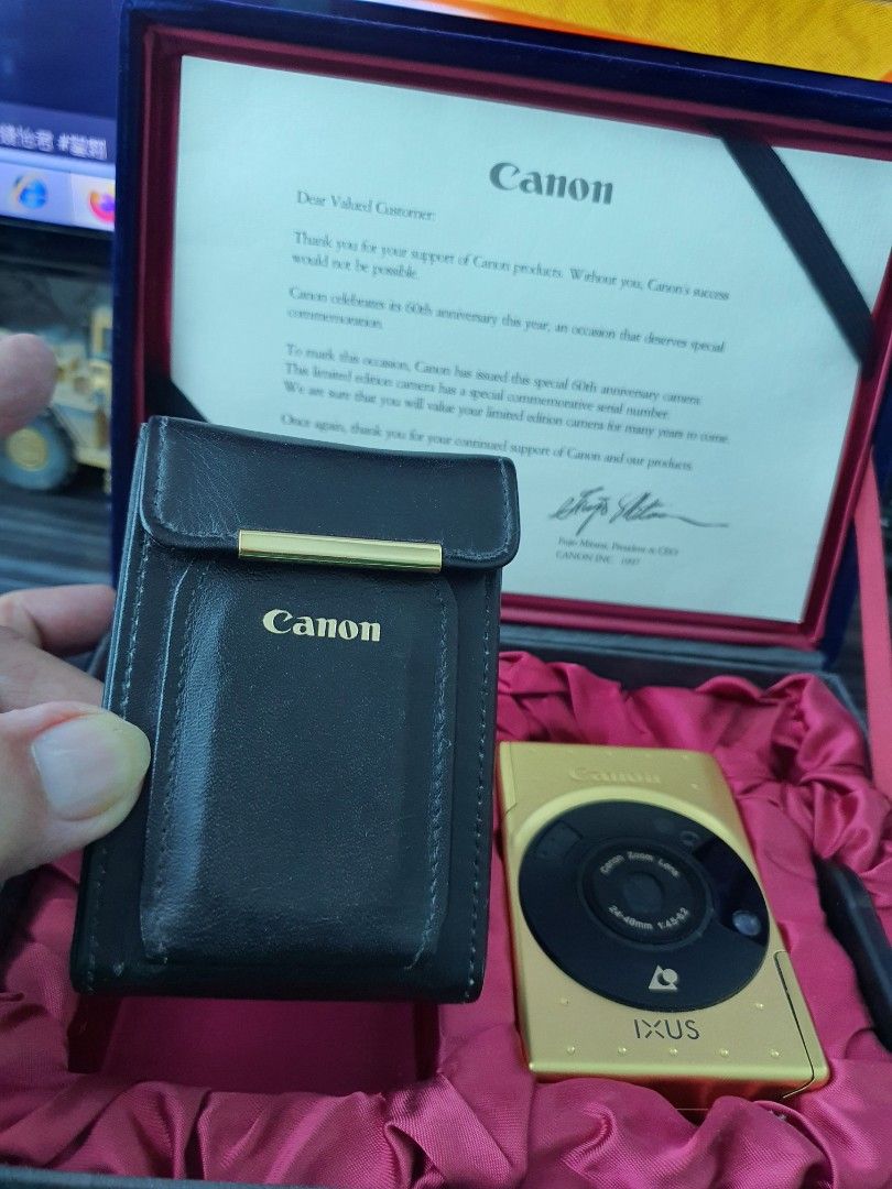 Canon Ixus limited edition in gold 60th anniversary, Photography ...