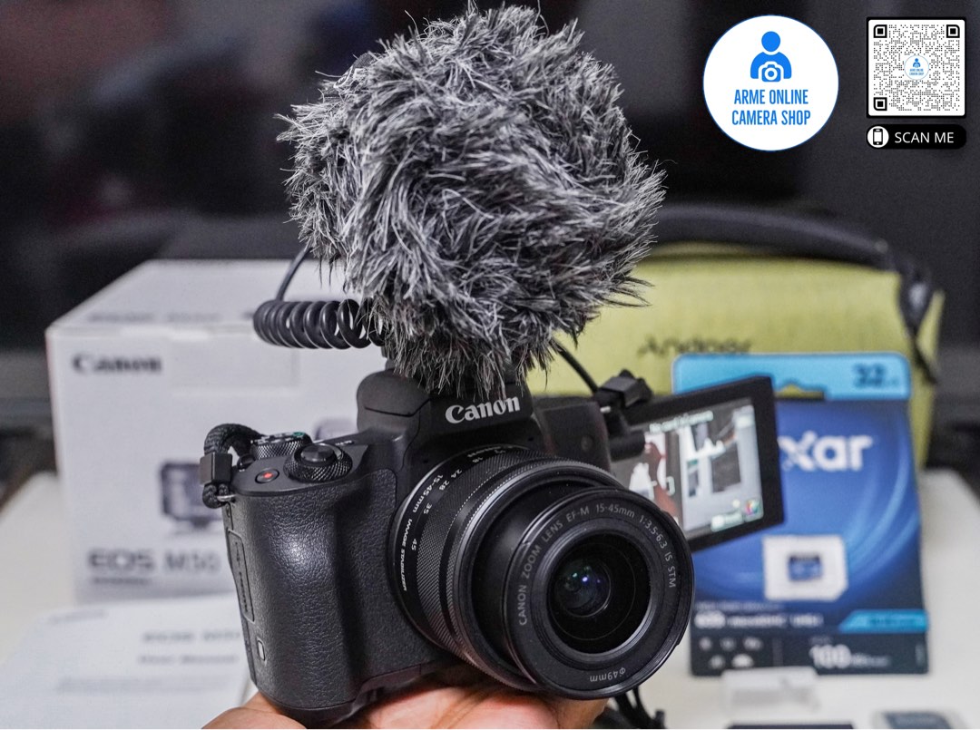 Canon M50 Complete Boxed and Vlogging Package, Photography, Cameras on ...