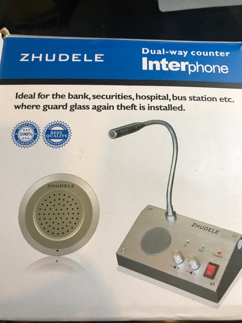 Intercom two way audio clear sound for cashier, pawnshop, teller and ...