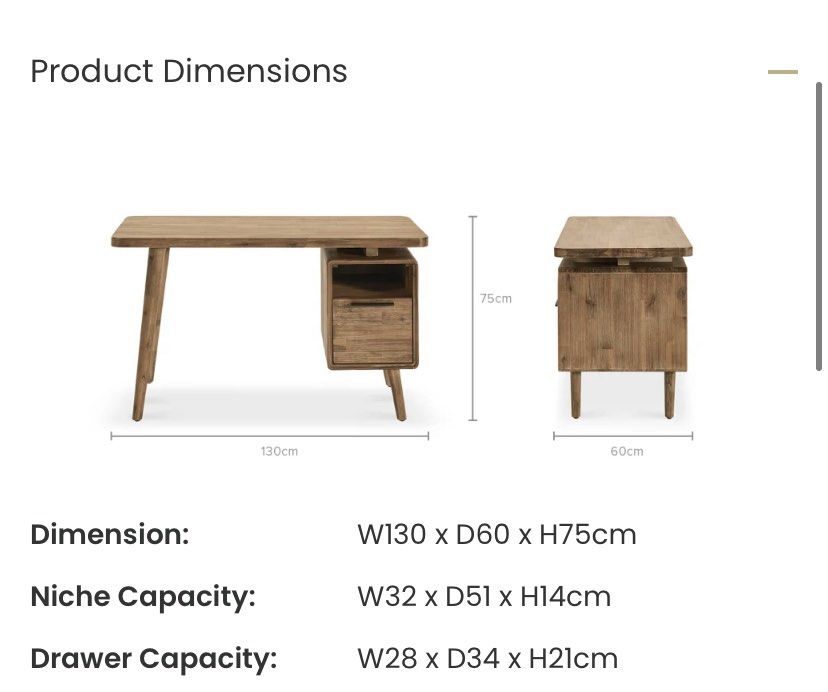 Castlery Wood Study Table, Furniture & Home Living, Furniture, Tables ...