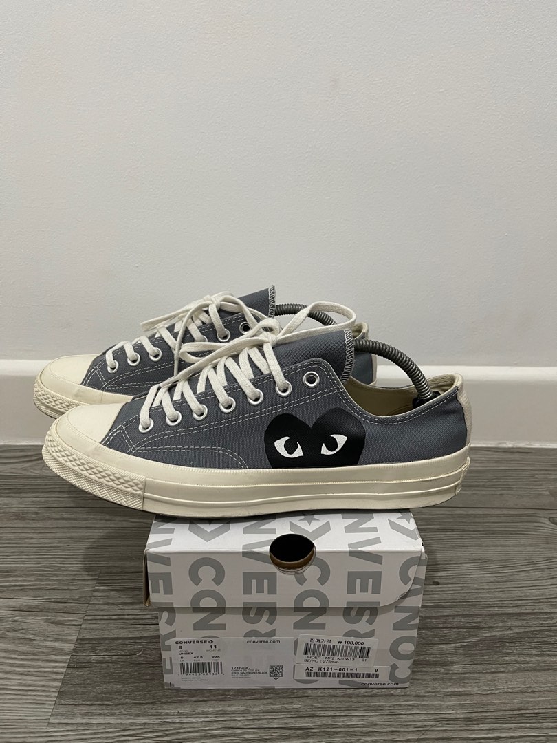 CDG x Cons Black Heart (gray), Men's Fashion, Footwear, Sneakers on ...