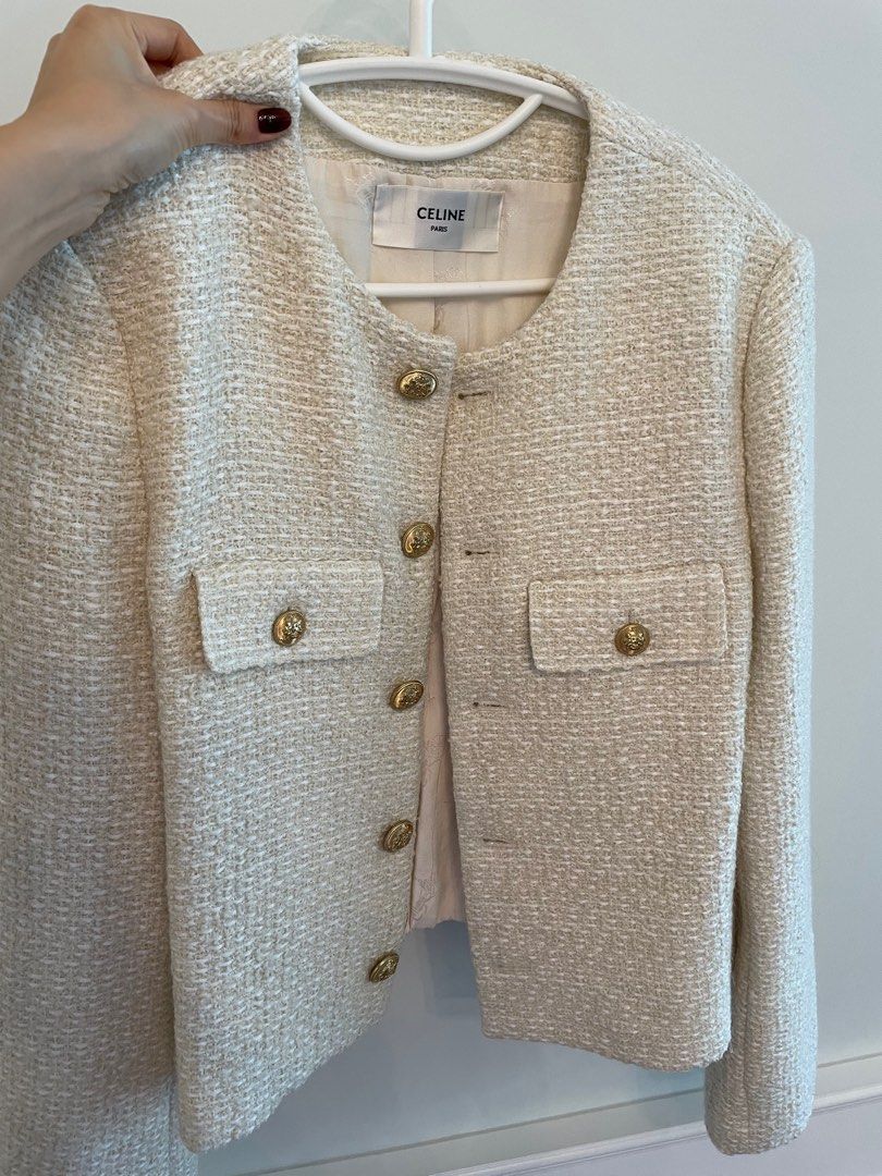 Celine Tweed Jacket, 女裝, 上衣, 襯衫 - Carousell
