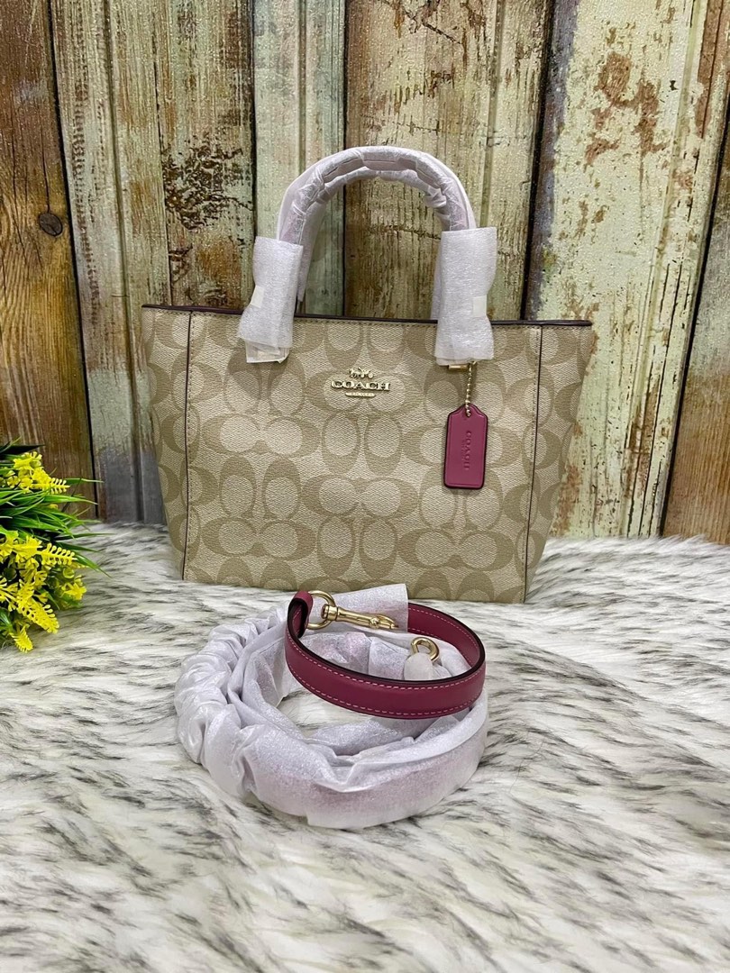 COACH ALICE SATCHEL IN SIGNATURE CANVAS (COACH CA613) GOLD/LIGHT KHAKI ...