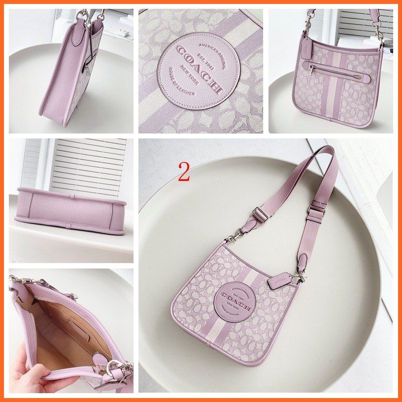 Coach Dempsey file bag In signature jacquard with stripes, Women's ...