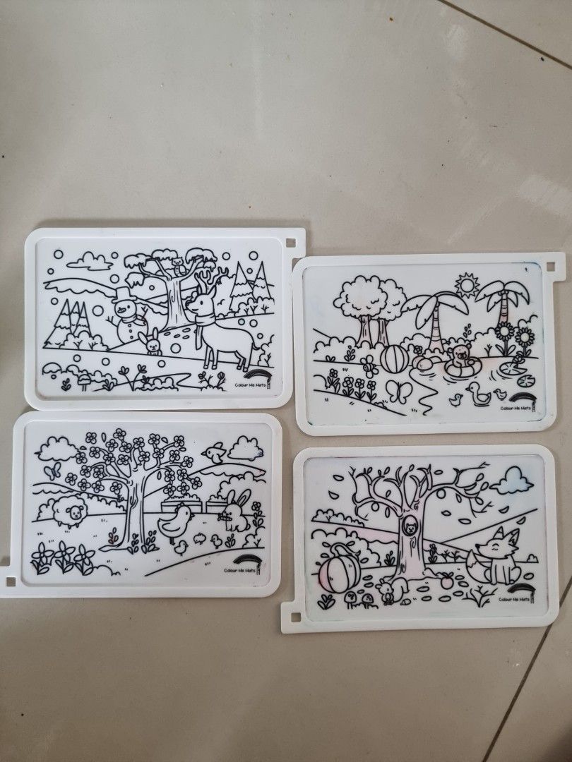 Coloring Mats Busy Mat Color Me Mat, Hobbies & Toys, Stationery & Craft ...