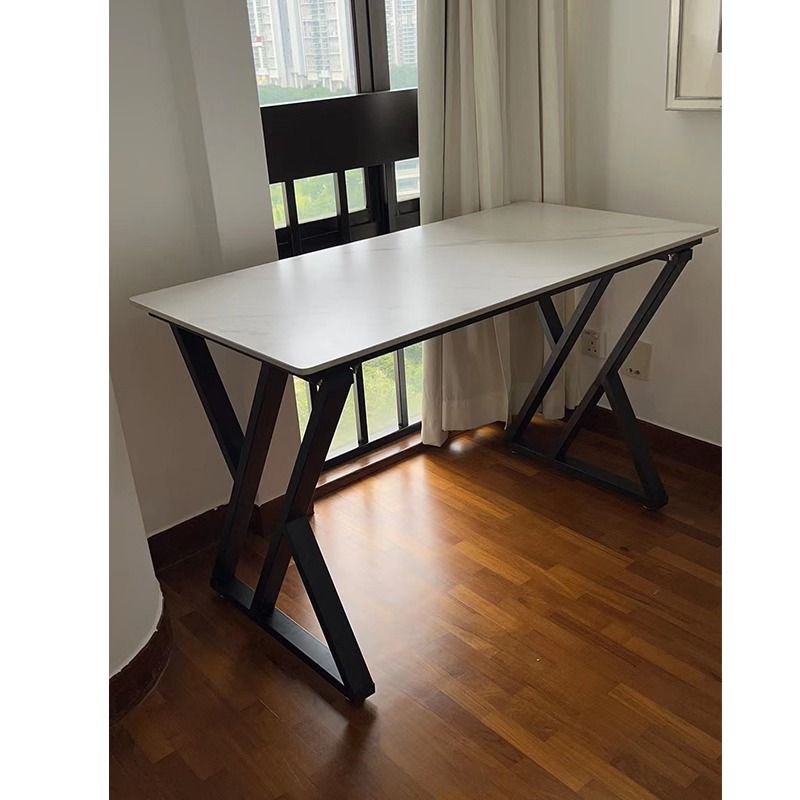 Computer Desk sintered stone&Metal frame Study table, Furniture & Home ...