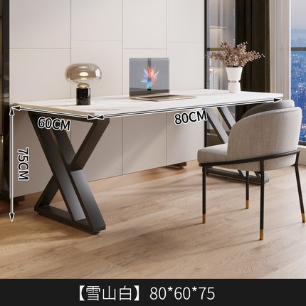 Computer Desk sintered stone&Metal frame Study table, Furniture & Home ...