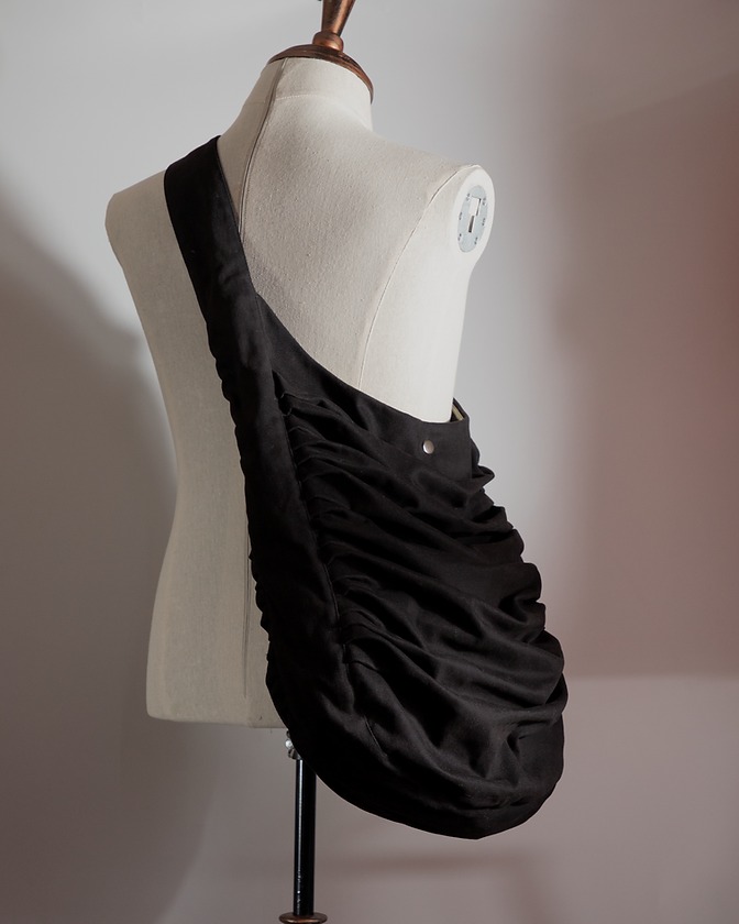 Construction Layers Black Ruched Crossbody Bag, Men's Fashion, Bags ...