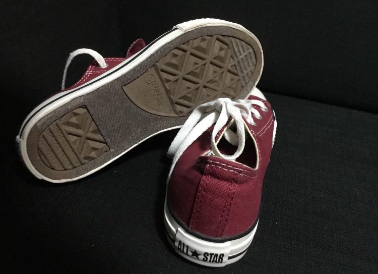 Converse US 5-5.5 Maroon All Star, Women's Fashion, Footwear, Sneakers ...