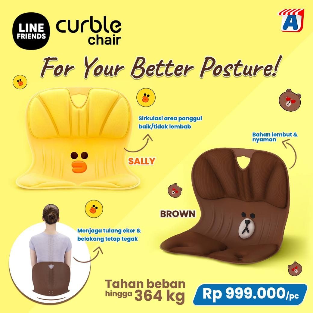 curble chair for better posture /kursi, Perabotan Rumah di Carousell