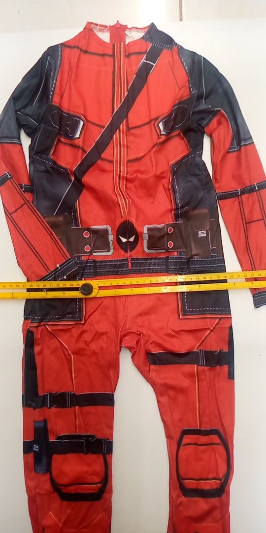 DEADPOOL Costume Superhero with Mask, Sword & Accessories Stretchable ...