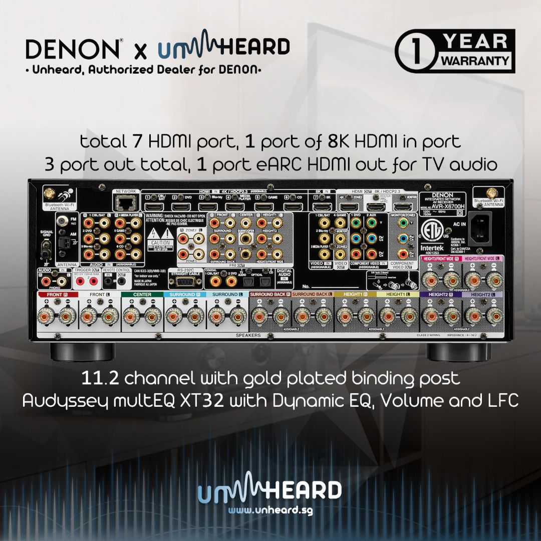 Denon AVR-X6700H AV Receiver 9.2 Home Theatre Amplifier Denon X6700 Denon X6700H Not Marantz AV ...