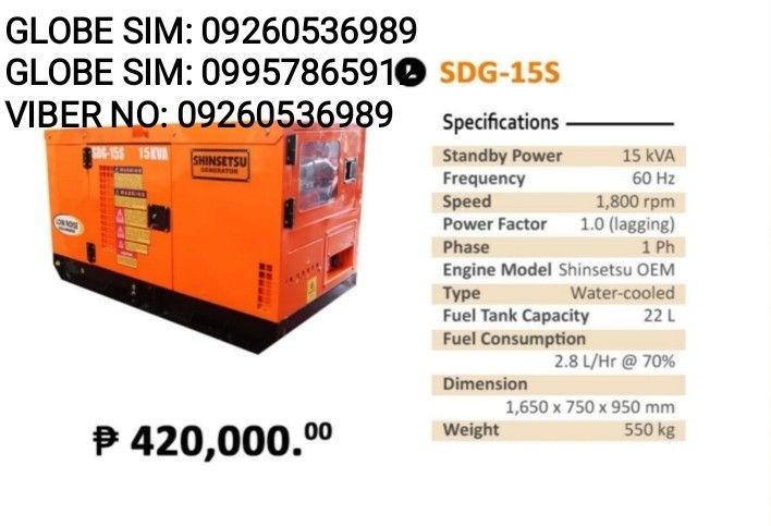 Diesel generator (shinsetsu), Commercial & Industrial, Construction ...