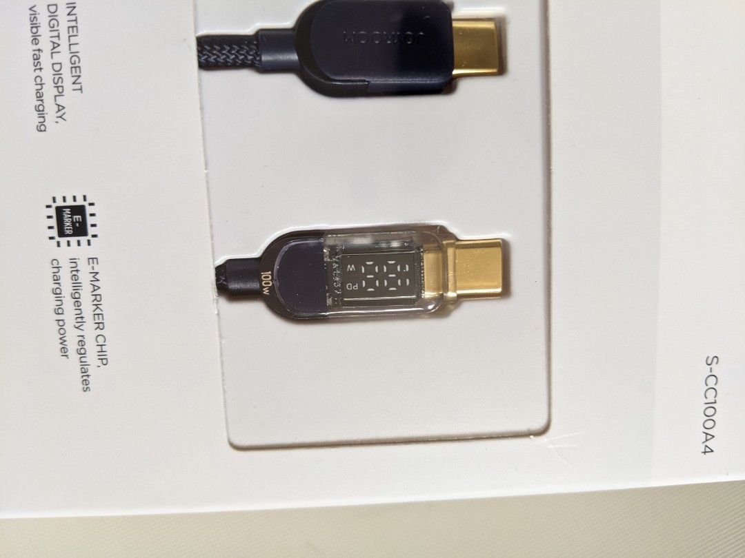 DIGITAL POWER DISPLAY TYPE C cable, up to 100W PD, visible fast ...