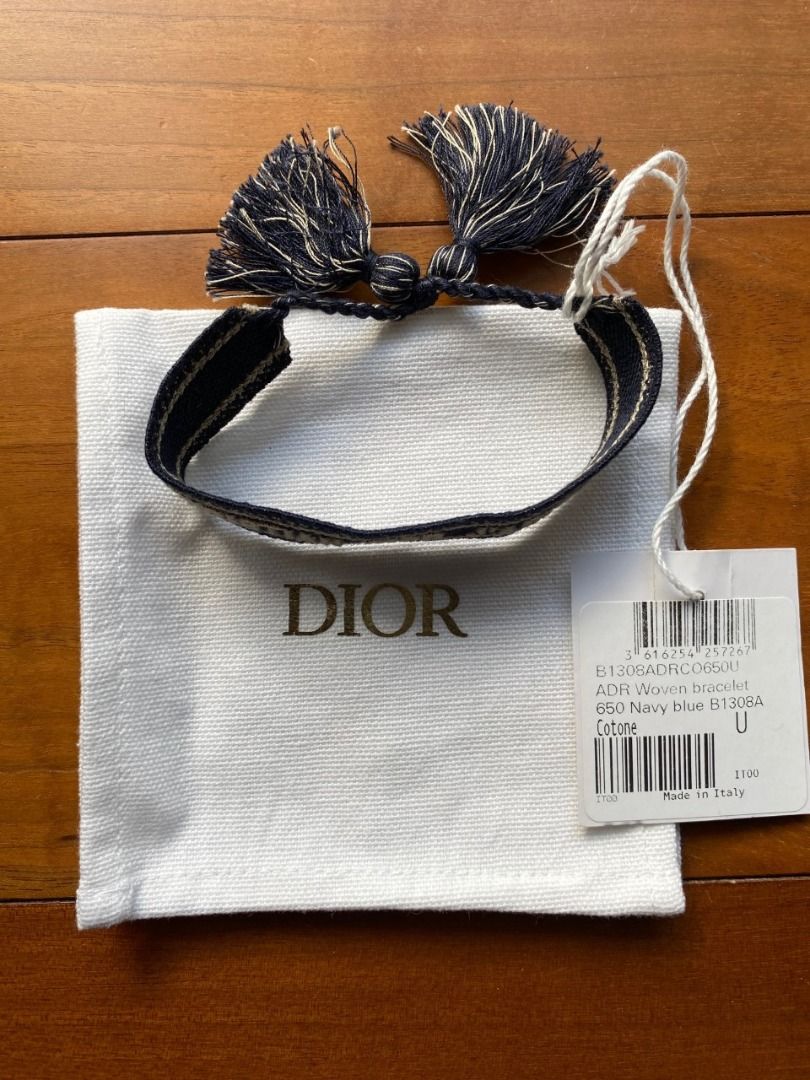 DIOR Friendship Bracelet (in Navy Blue), Luxury, Accessories on Carousell