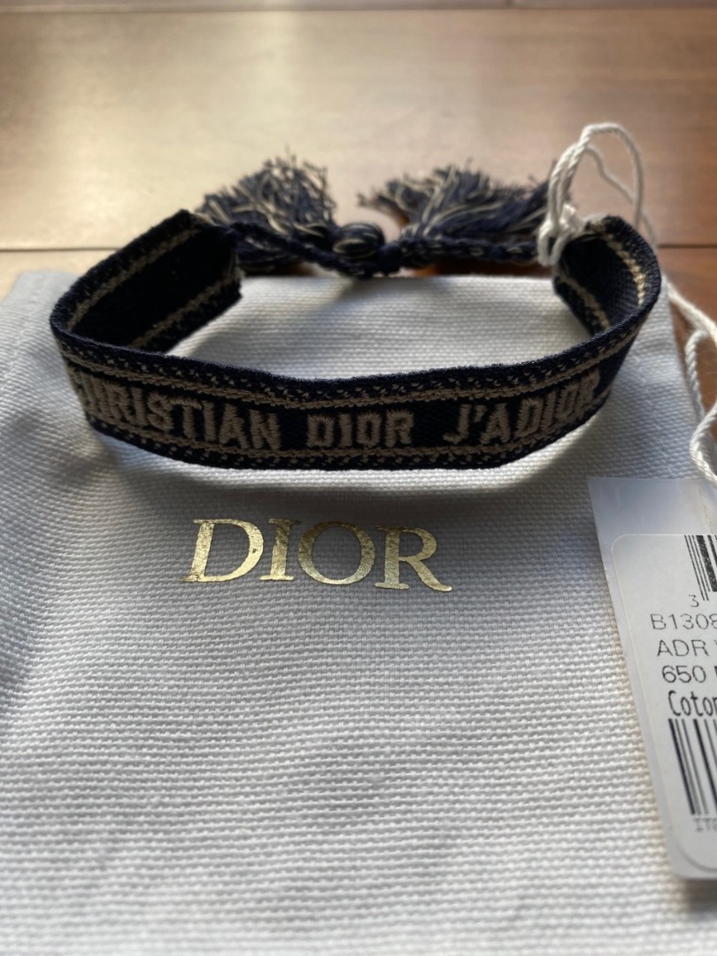 DIOR Friendship Bracelet (in Navy Blue), Luxury, Accessories on Carousell