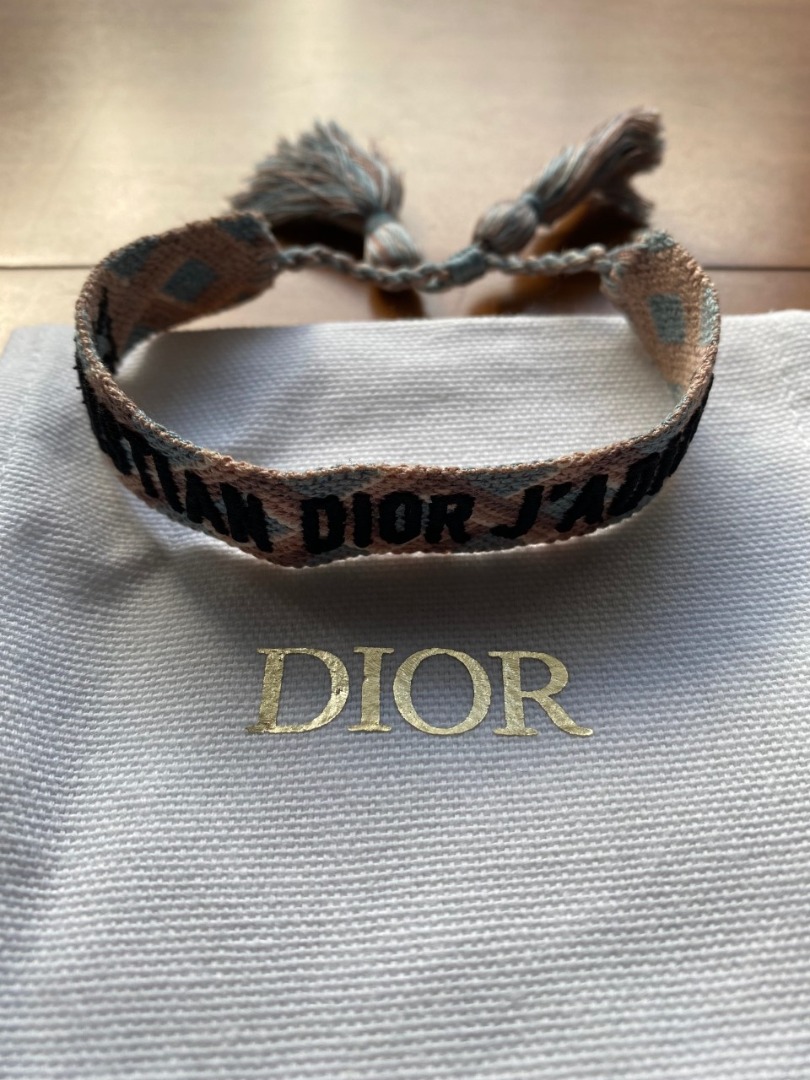 DIOR Friendship Bracelet (in Pastel Pink & Baby Blue), Luxury ...