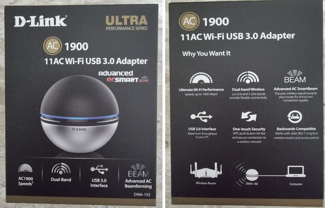 D-Link Dual-Band AC1900 USB Wi-Fi Adapter (DWA-192), Computers & Tech ...