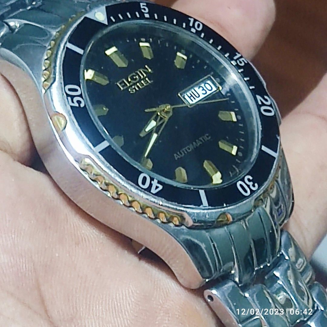 Elgin Steel Automatic, Men's Fashion, Watches & Accessories, Watches on ...