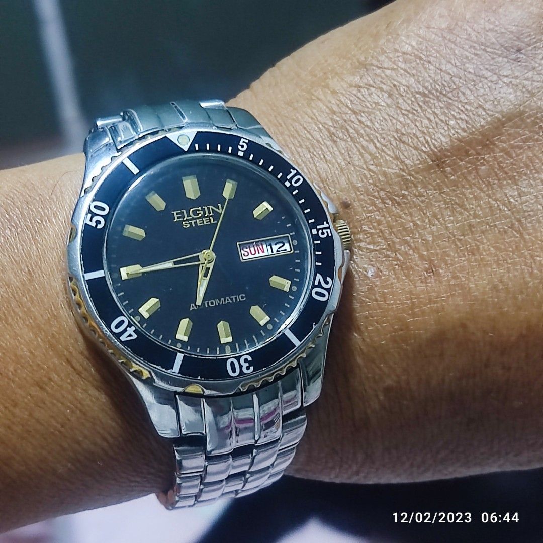 Elgin Steel Automatic, Men's Fashion, Watches & Accessories, Watches on ...