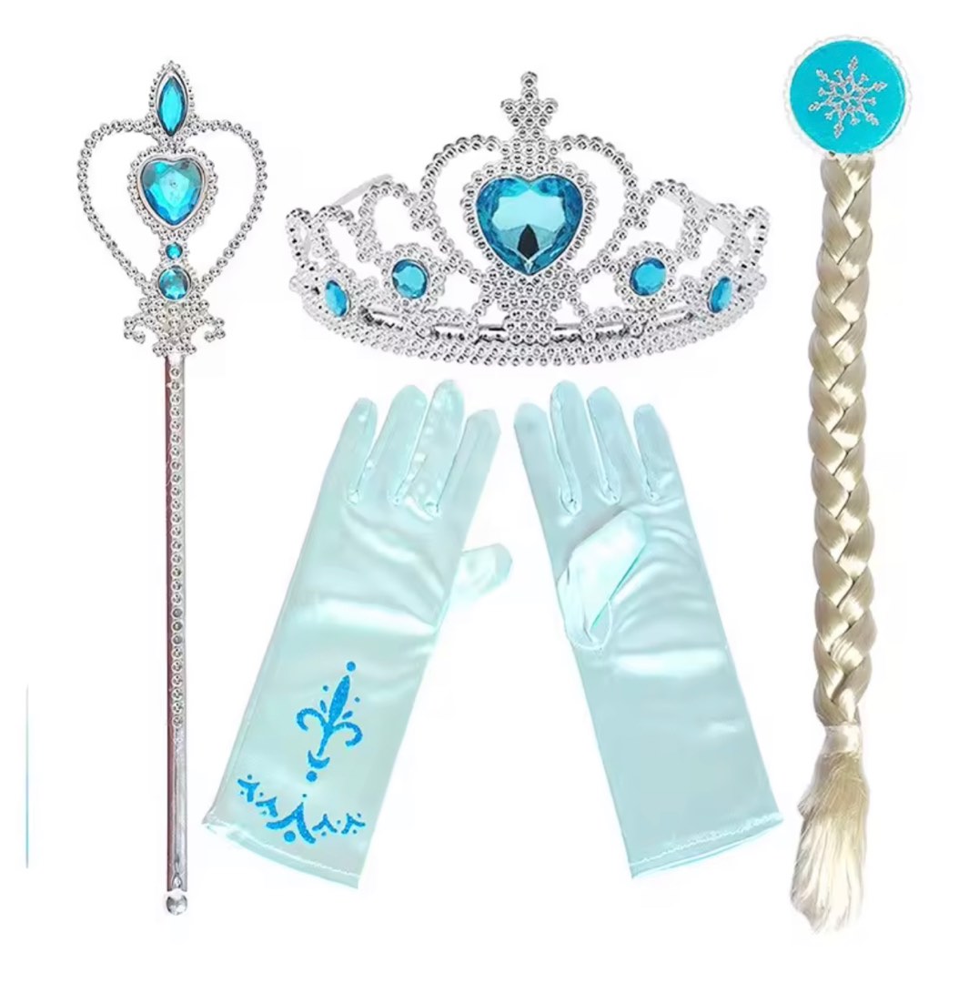 Elsa Frozen Accessories Set - Wand, Crown, Gloves, Wig, Babies & Kids ...