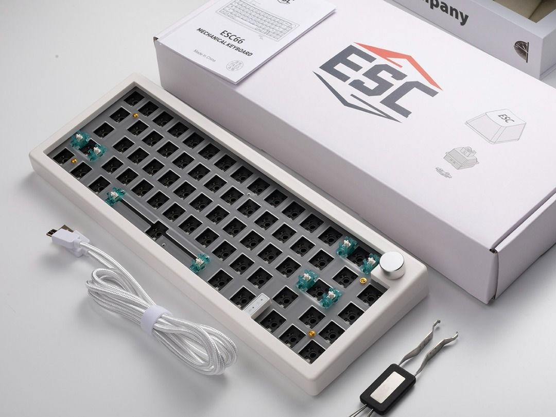 ESC66 Gasket Rotary Encoder Wireless RGB Mechanical Keyboard Kit ...