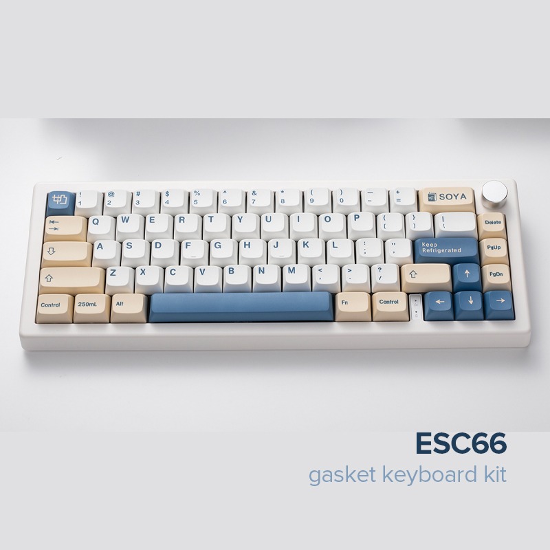 ESC66 Gasket Rotary Encoder Wireless RGB Mechanical Keyboard Kit ...