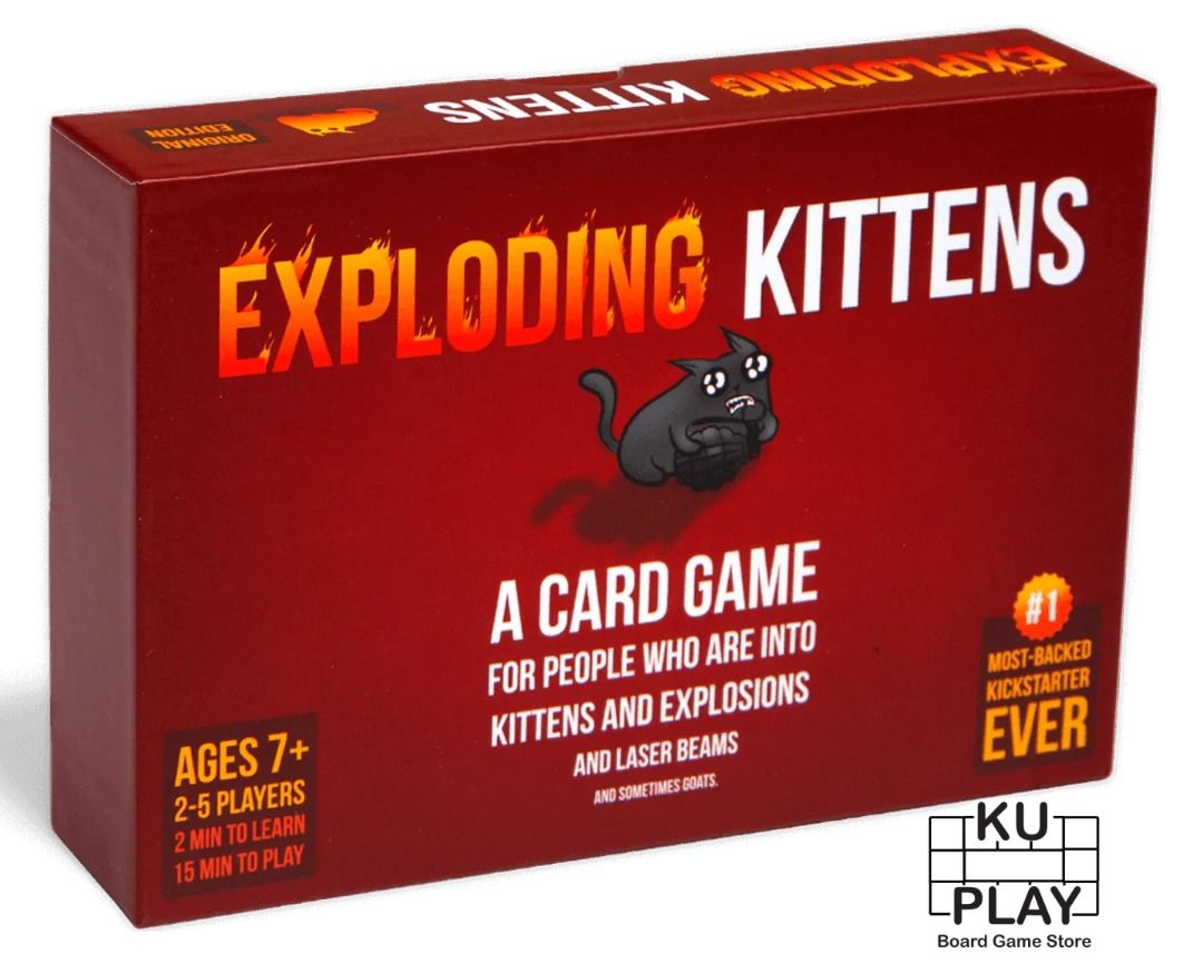 Exploding Kittens: Original Edition (Genuine Board Game) Card Game ...