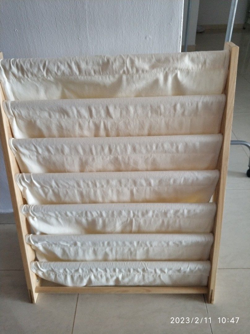 Folding canvas book / magazine stand / rack, Furniture & Home Living ...