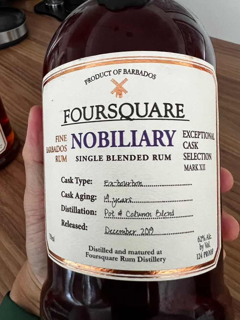 Foursquare single blended rum: Nobiliary, Food & Drinks, Alcoholic ...