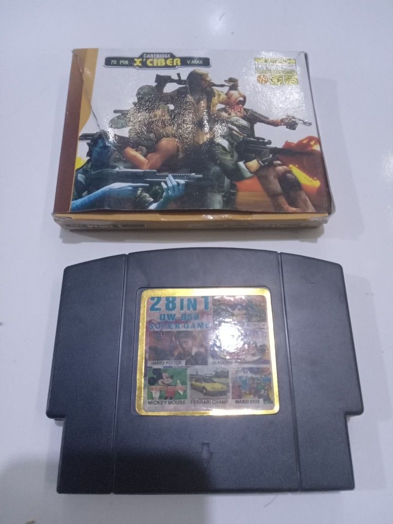 Games cartridge for nintendo X'CIBER 72 pin 28in1 koleksi antik vintage retro klasik lawas jadul ...