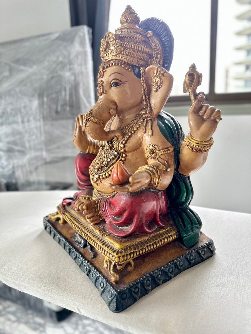 Ganesha Paper Mache Idol, Furniture & Home Living, Home Decor, Other ...