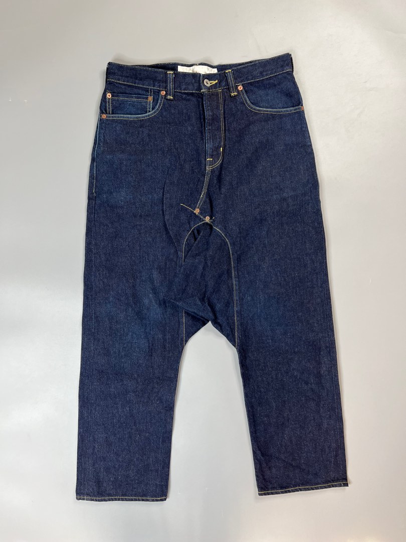 Ganryu x CDG drop crotch cinch back jeans, Men's Fashion, Bottoms ...
