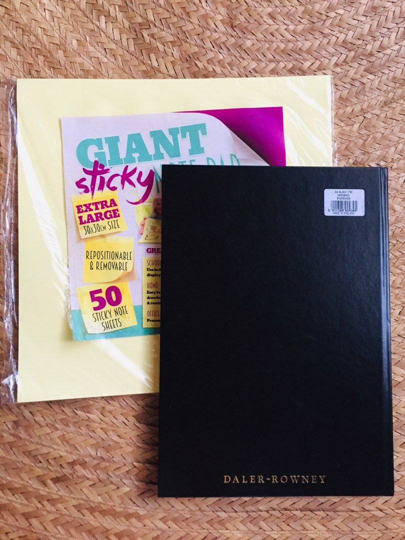 Giant Sticky Notes & A4 Plain Book, Hobbies & Toys, Stationary & Craft ...