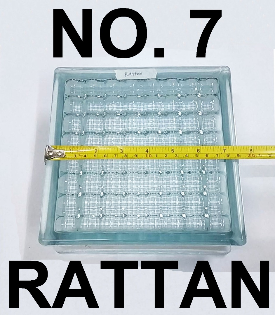 GLASS BLOCK 8" X 8" X 3" MODEL NO. 7 RATTAN ...