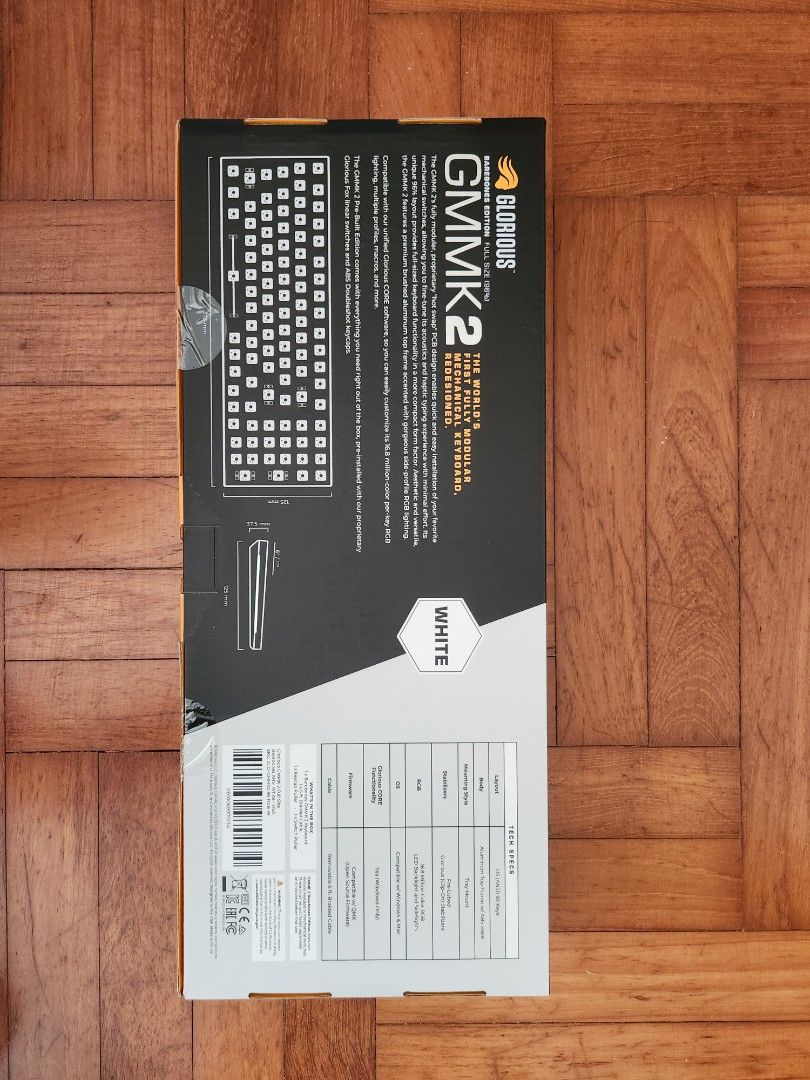 Glorious GMMK 2 Full size Barebones ANSI White, Computers & Tech, Parts & Accessories, Computer ...