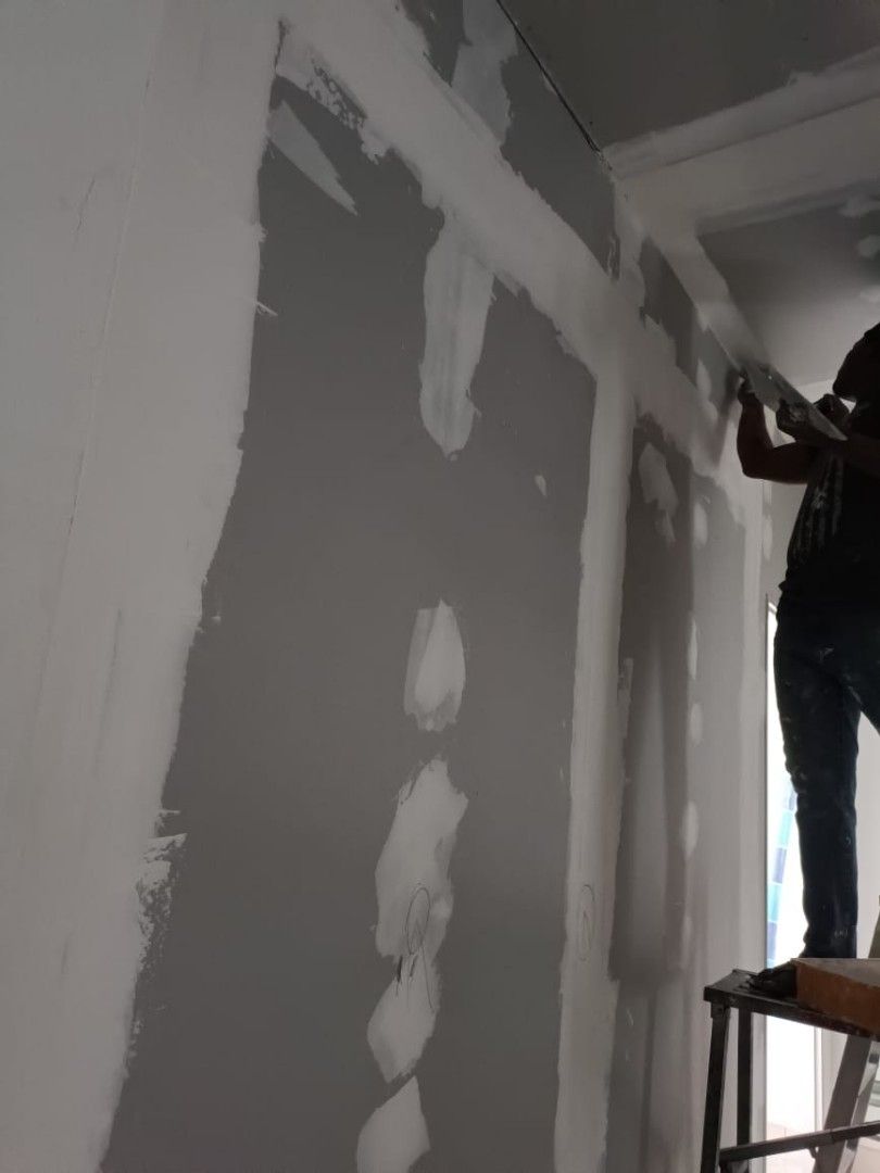Hacking conceal plaster Ceiling painting renovation Electrical Wiring ...