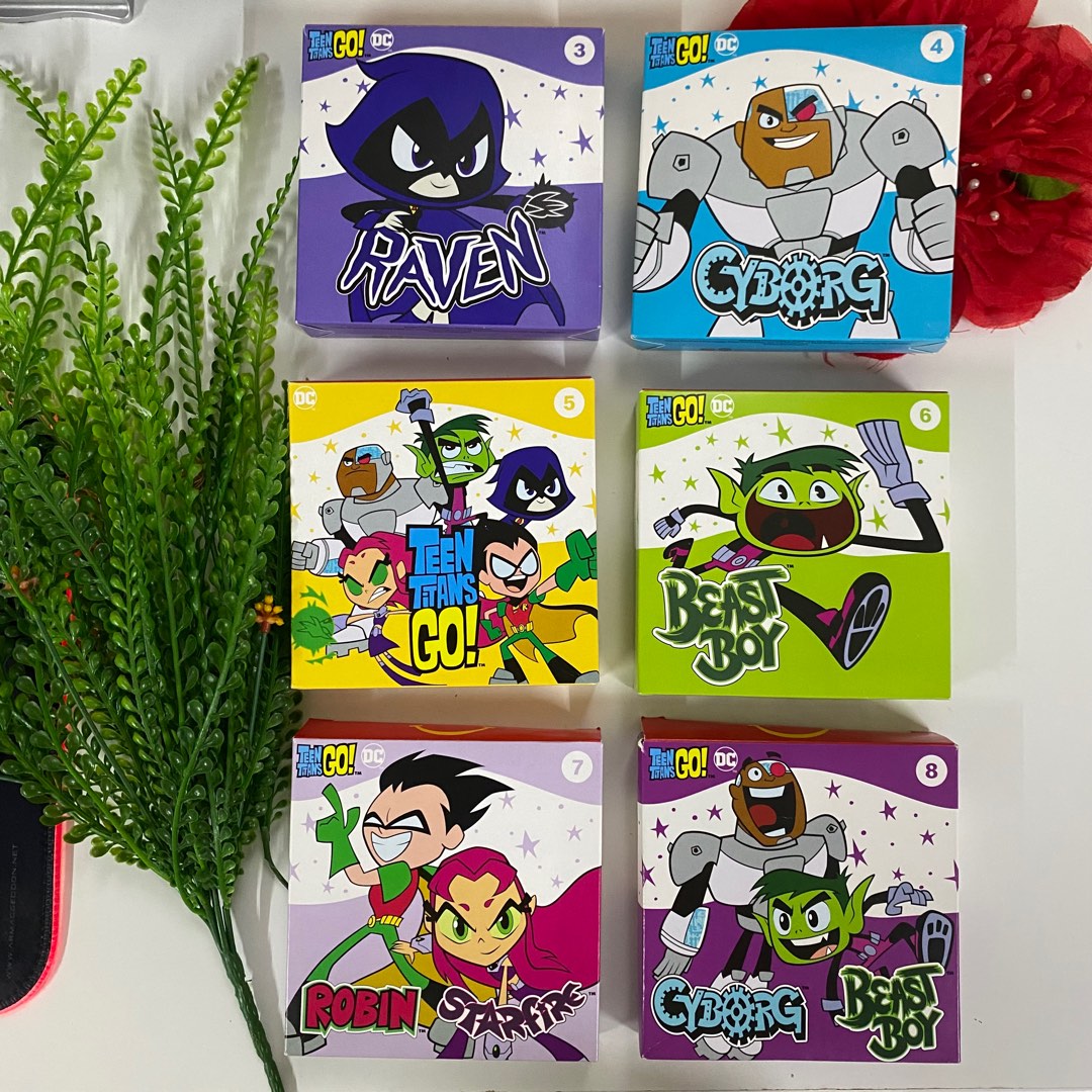 Happy meal DC Teen Titan go colouring kits_ colouring paper only ...