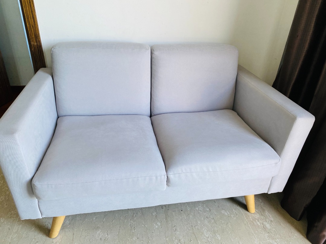Helen 2 Seater Sofa - Silver Fox, Furniture & Home Living, Furniture, Sofas on Carousell