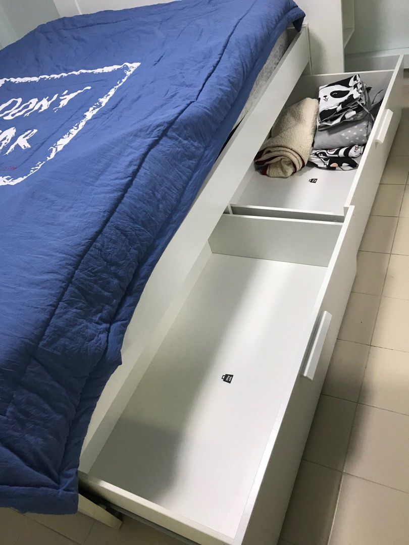 IKEA Brimnes bed frame to bless, Furniture & Home Living, Furniture ...