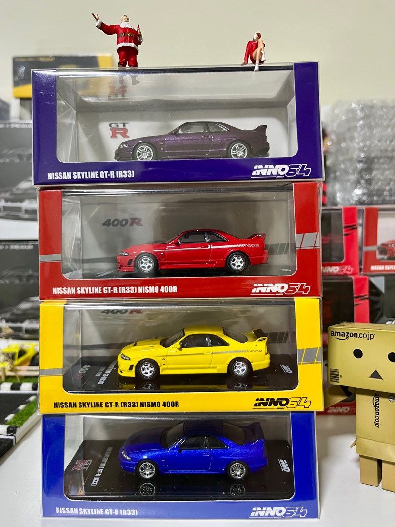 Inno64 Nissan Skyline GT-R R33 Midnight Purple, Super Clear Red II ...